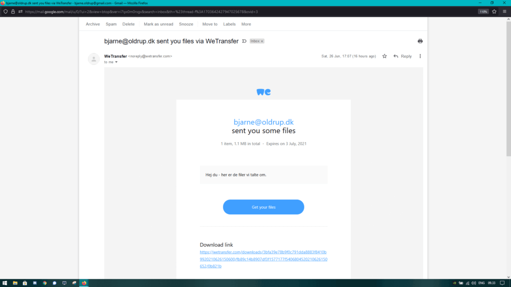 WeTransfer - send store filer, nemt og gratis – oldrup.dk