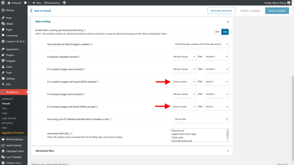 Avoid hackers with Wordfence Firewall – oldrup.dk